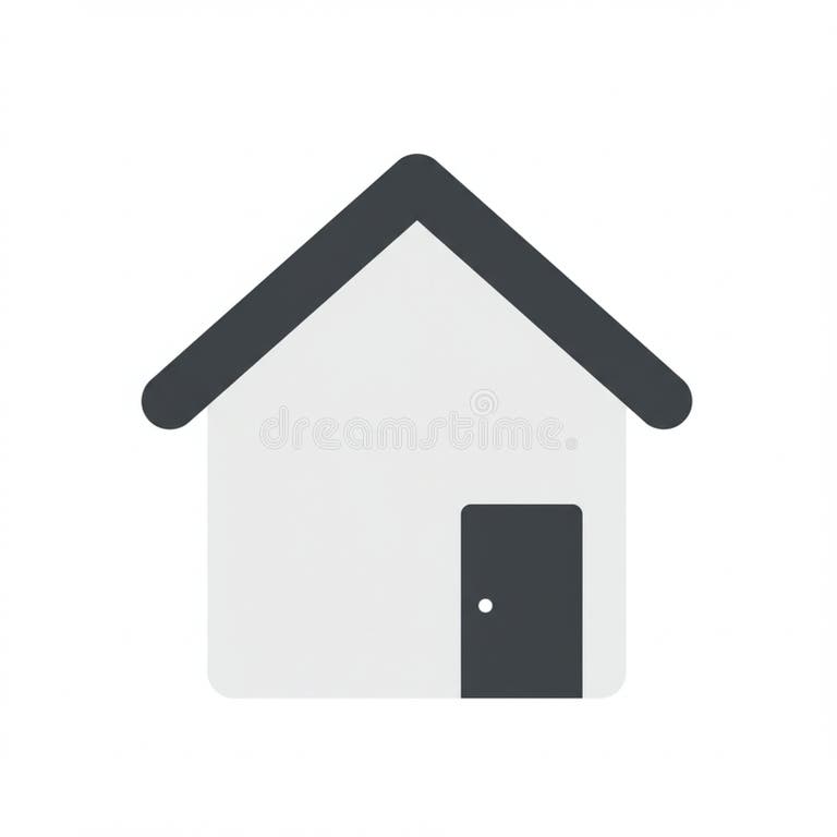 Simple House Icon with a Minimalist Design. Features a White ...