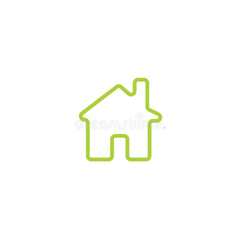 Simple House Icon Vector Black Fill on White Background Stock Vector ...