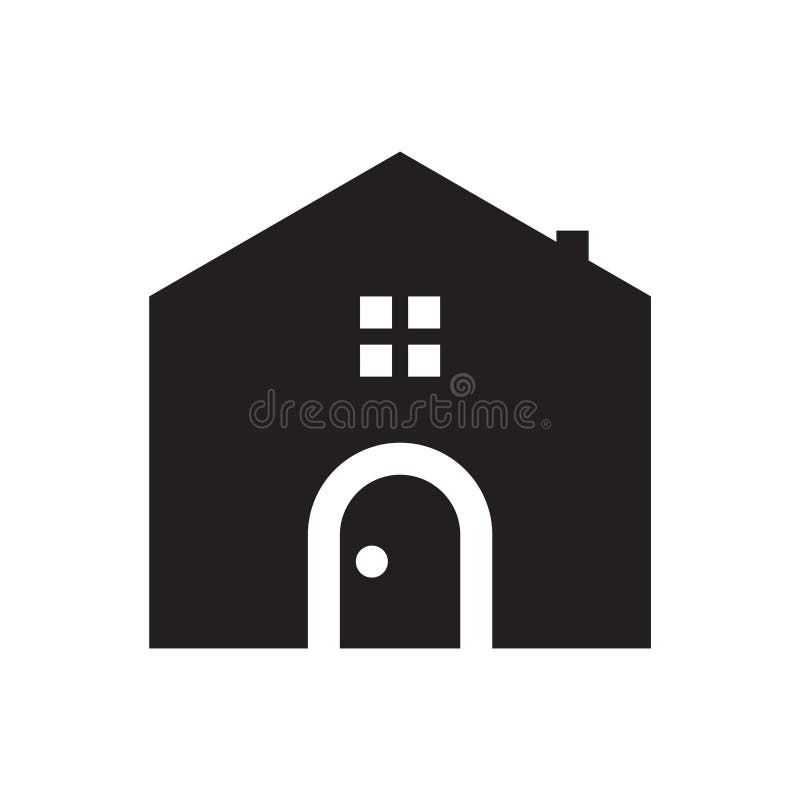 Simple House Icon Vector Illustration Stock Vector - Illustration of ...