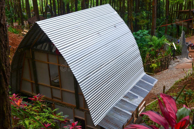 Simple House in the Middle of Natural Forest Stock Photo - Image of ...