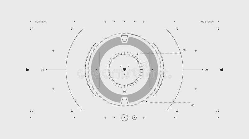 Simple HUD UI Design Vector Stock Illustration - Illustration of ...