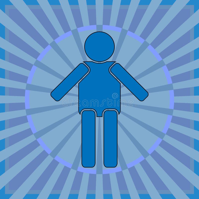 Simple Human Figure on an Abstract Background Stock Vector ...