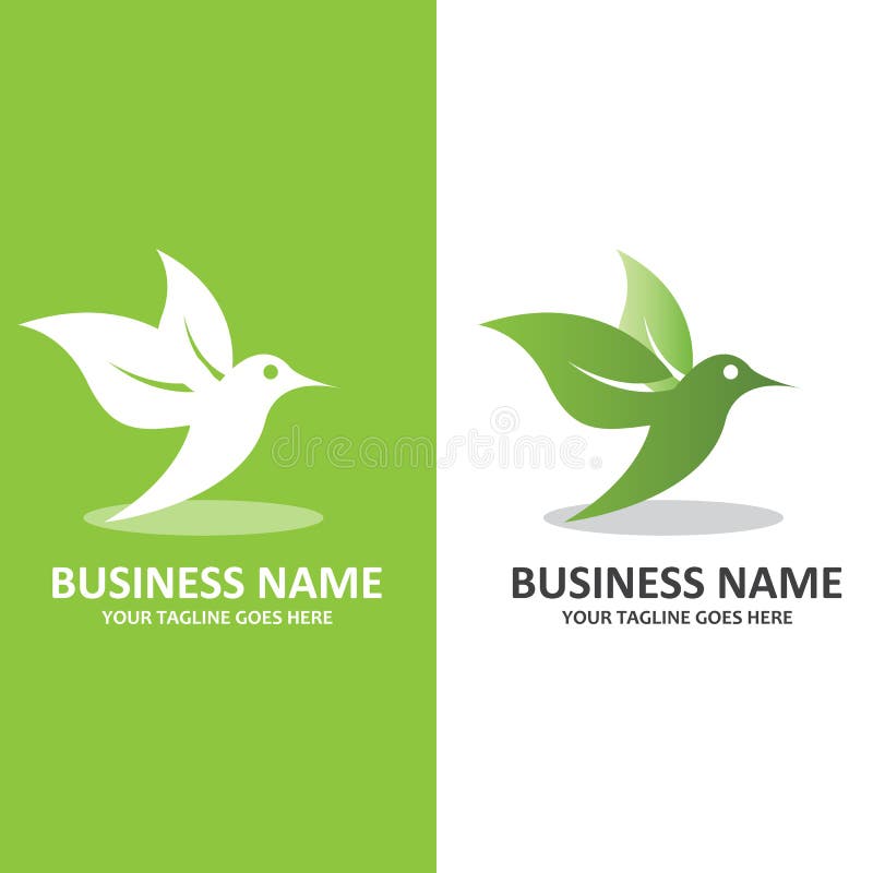 Simple Hummingbird Symbol Vector Logo Stock Vector - Illustration of ...