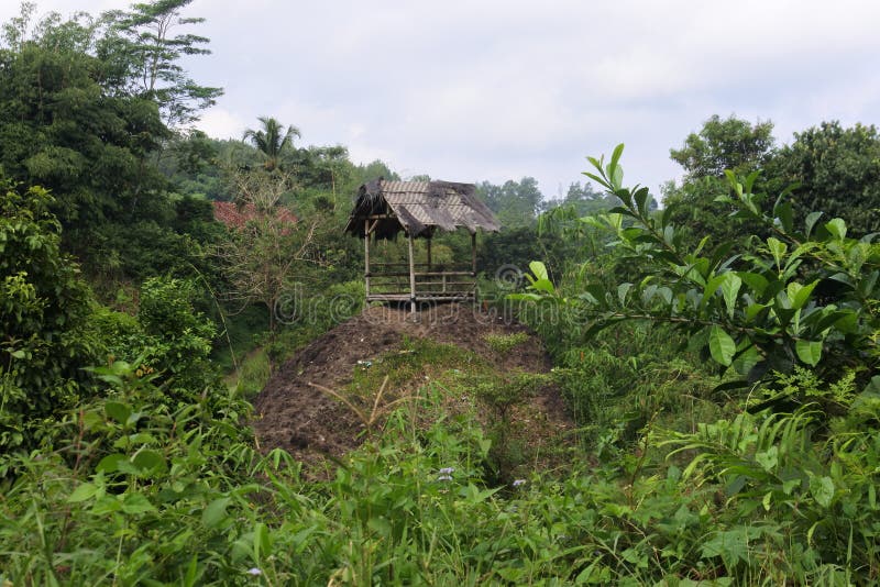 Simple Hut in the Hill. View of Tropical Landscape Stock Photo - Image ...