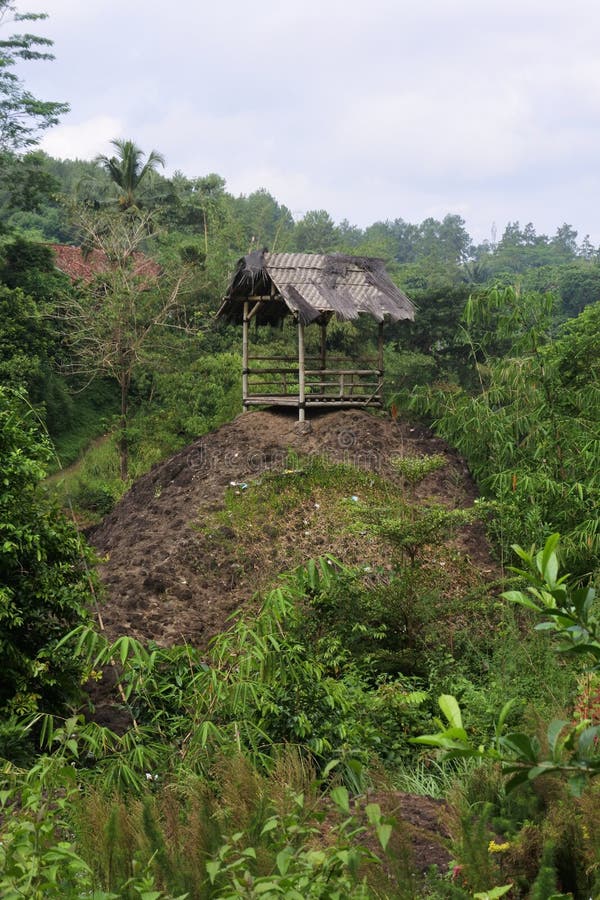 Simple Hut in the Hill. View of Tropical Landscape Stock Image - Image ...