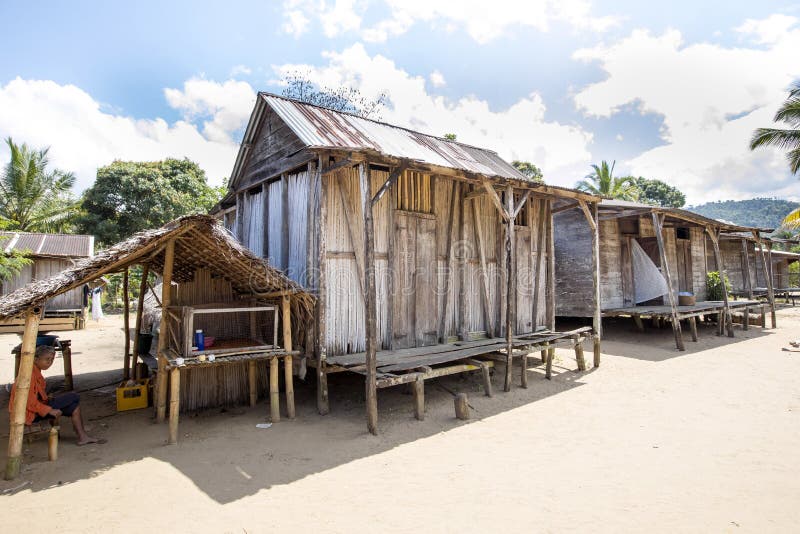 Simple Hut on Malagasy Countryside, Madagascar Editorial Image - Image ...