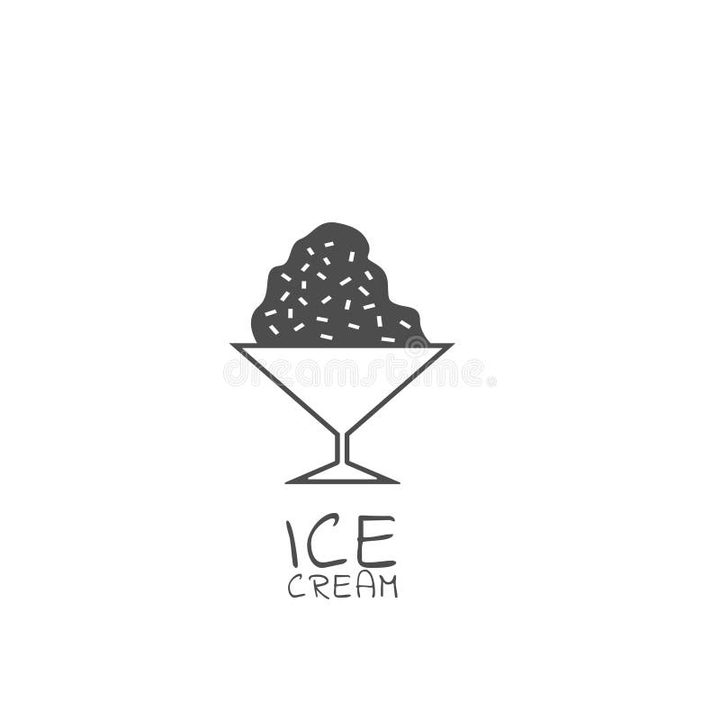 Simple Ice Cream Icon Vector Illustration Stock Vector - Illustration ...