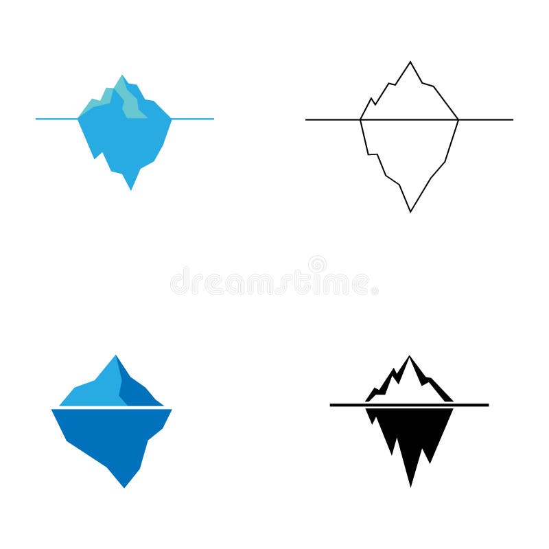 Simple Iceberg Mountain Nature Vector Stock Vector - Illustration of ...