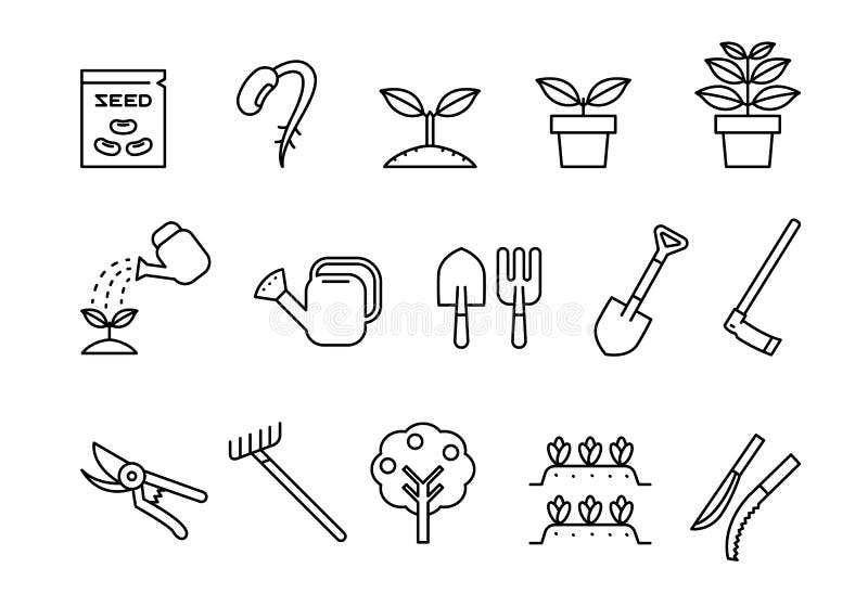 Simple Icon Agricultural Tools Stock Vector - Illustration of minimal ...