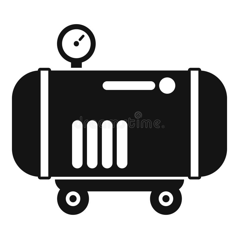 Air Compressor with Manometer Showing Pressure Level Stock Illustration ...