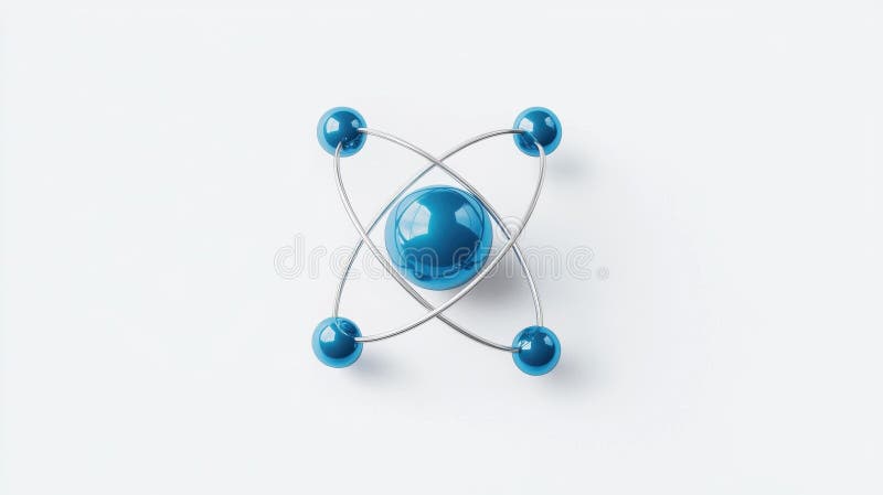 Simple Icon of an Atom with Electrons in Orbits on a Clean Background ...