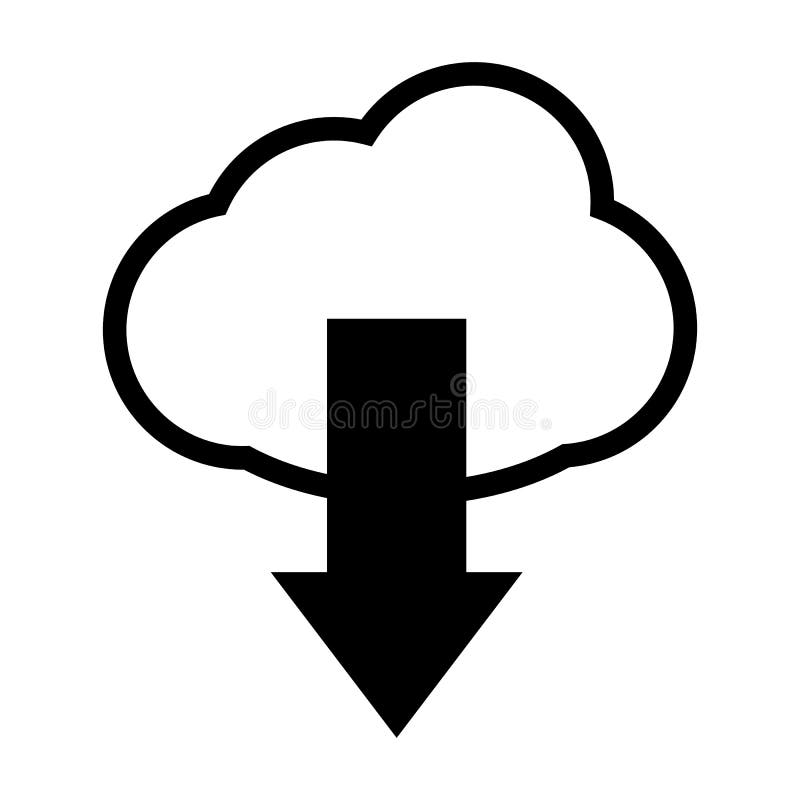 Cloud Download Icon. Clouds and Arrows Vector. Stock Vector ...