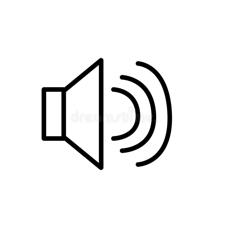 Simple Icon Big Sound Outline Style Stock Illustration - Illustration ...