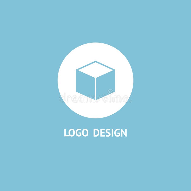 The Simple Icon Box Logo Design Minimal Style. Stock Illustration ...