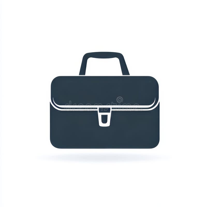 A Simple Icon of a Business Briefcase Created Using Black Line Art ...