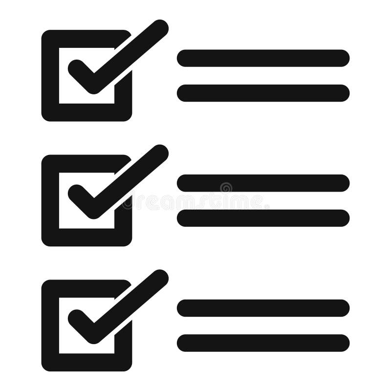 Checklist Showing Three Tasks Completed Successfully Stock Illustration ...