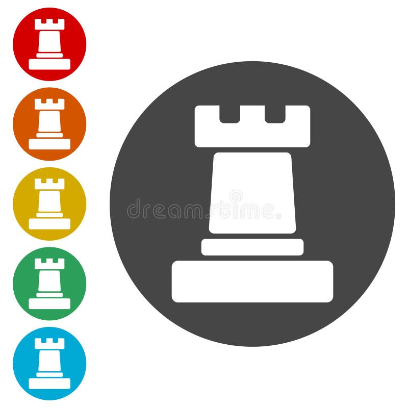 Simple icon Chess Rook stock illustration. Illustration of bottom ...