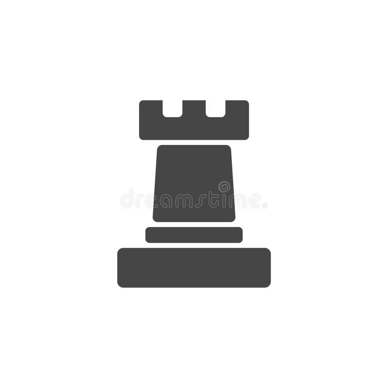 Simple icon Chess Rook stock vector. Illustration of button - 173465902