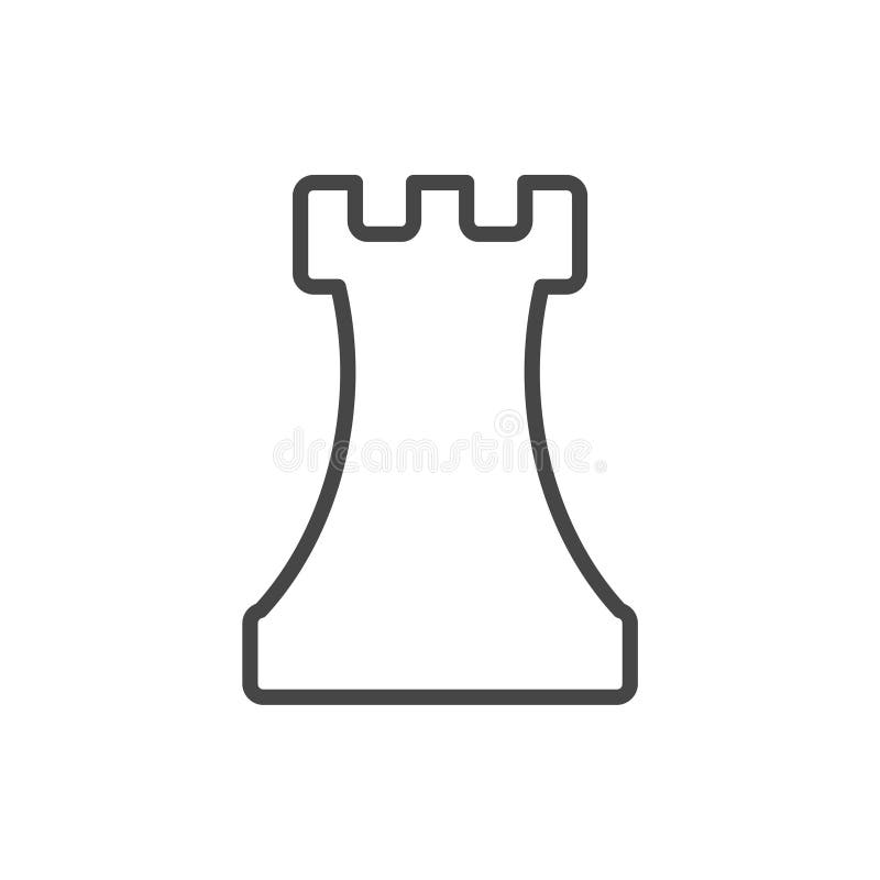 Simple icon Chess Rook stock vector. Illustration of bright - 173465949