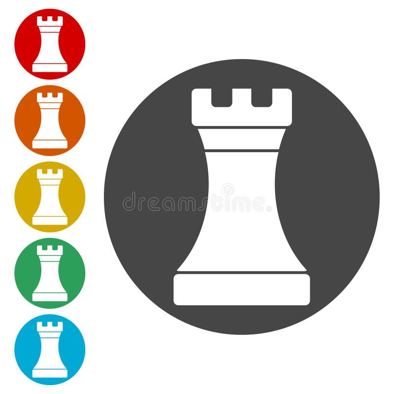 Simple icon Chess Rook stock vector. Illustration of chess - 107173153