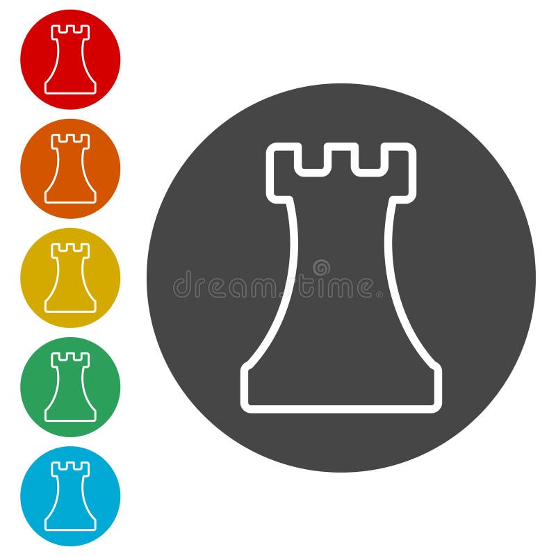Simple icon Chess Rook stock vector. Illustration of banner - 107173229