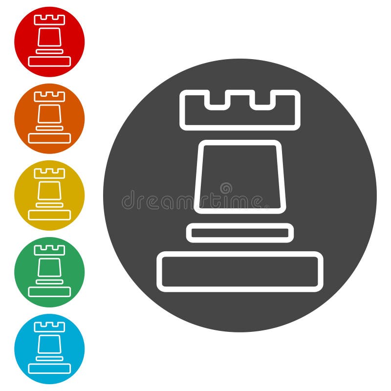 Simple icon Chess Rook stock vector. Illustration of equipment - 107173329