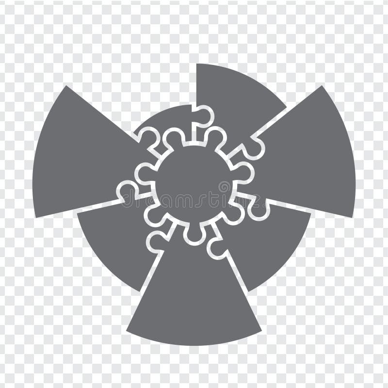 Simple Icon Circle Puzzle in Gray. Simple Icon Puzzle of the Seven ...