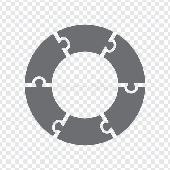 Six Piece Circle Puzzle Stock Illustrations – 175 Six Piece Circle ...