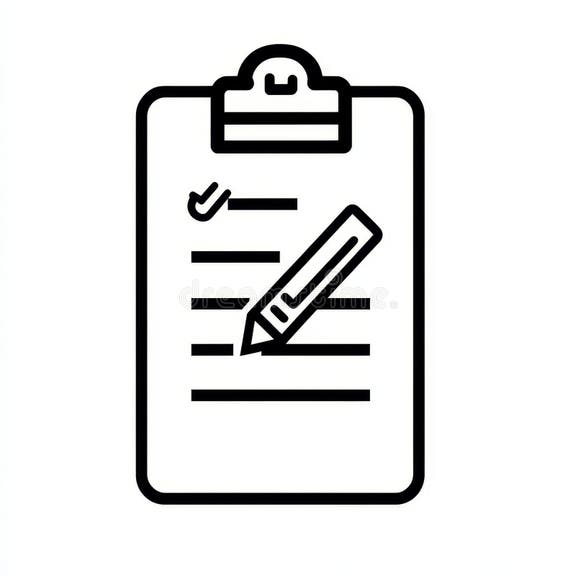 Simple Icon for a Clipboard Checklist with Both Checkmarks and an Empty ...