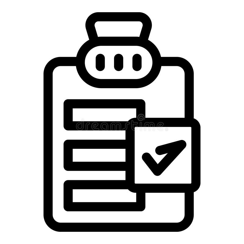 Clipboard Showing Completed Task Check Mark Icon Stock Illustration ...