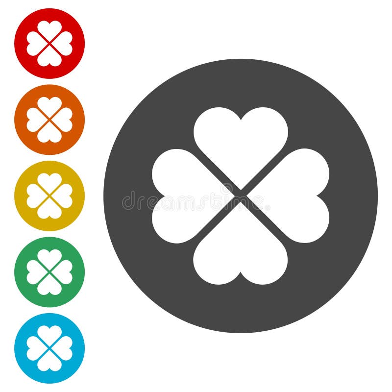 Simple Icon Clover Leaf, Four Leaf Clover Vector Illustration Stock ...