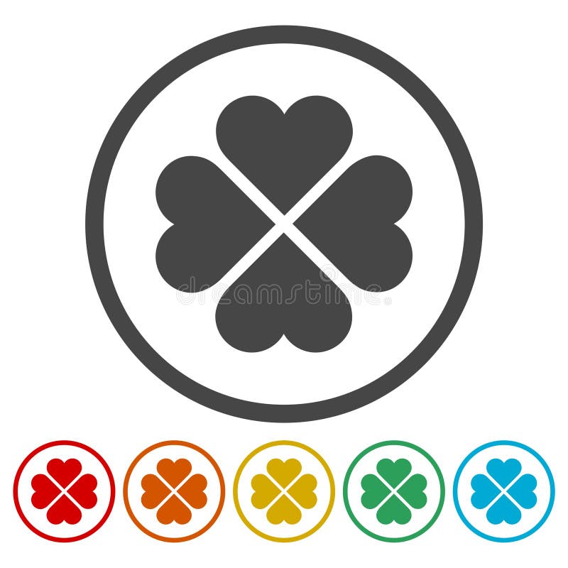 Simple Icon Clover Leaf, Four Leaf Clover Vector Illustration Stock ...