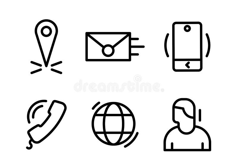 Simple Icon Contact on White Background Stock Vector - Illustration of ...