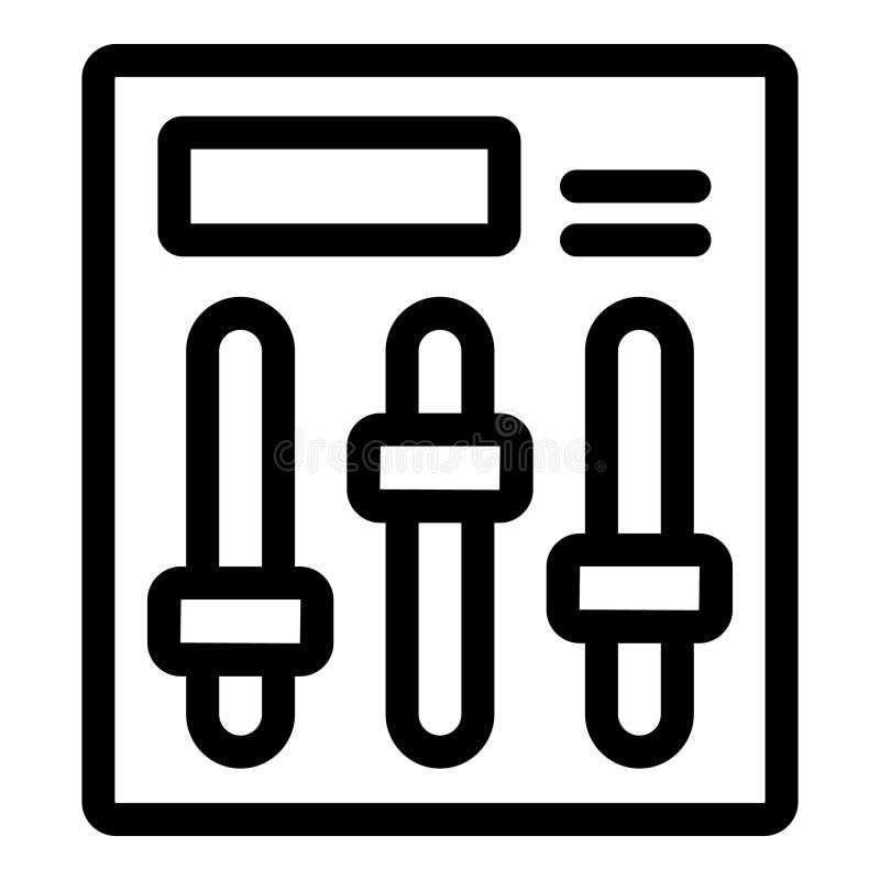 Audio Control Panel Interface with Three Vertical Sliders Adjusting ...