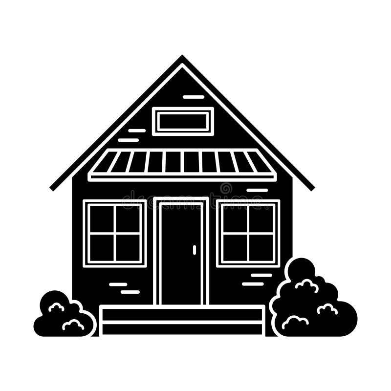 Simple Icon of a Country House. Garden Icon Stock Vector - Illustration ...