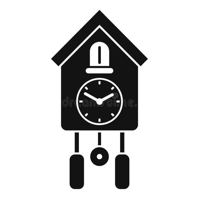 Cuckoo Clock Striking Icon Showing Time Passing Stock Illustration ...