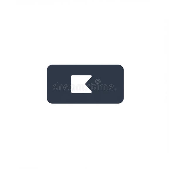 A Simple Icon with a Dark Gray Rectangular Shape, Featuring a White ...