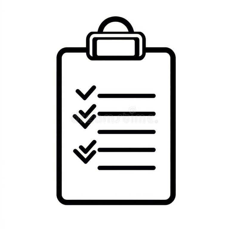 A Simple Icon Depicting a Clipboard with a Checklist that Includes ...