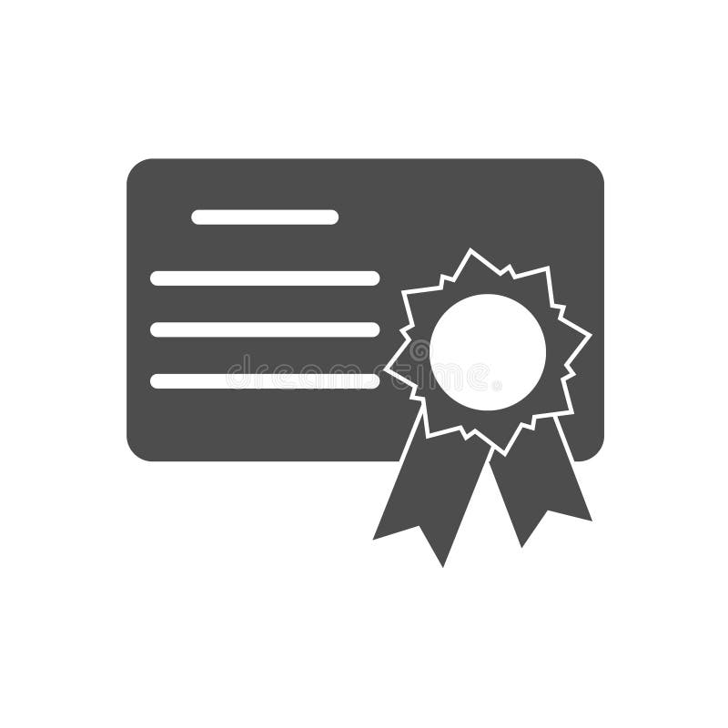 Simple Icon of a Diploma or Certificate. Simple Stock Design Isolated ...