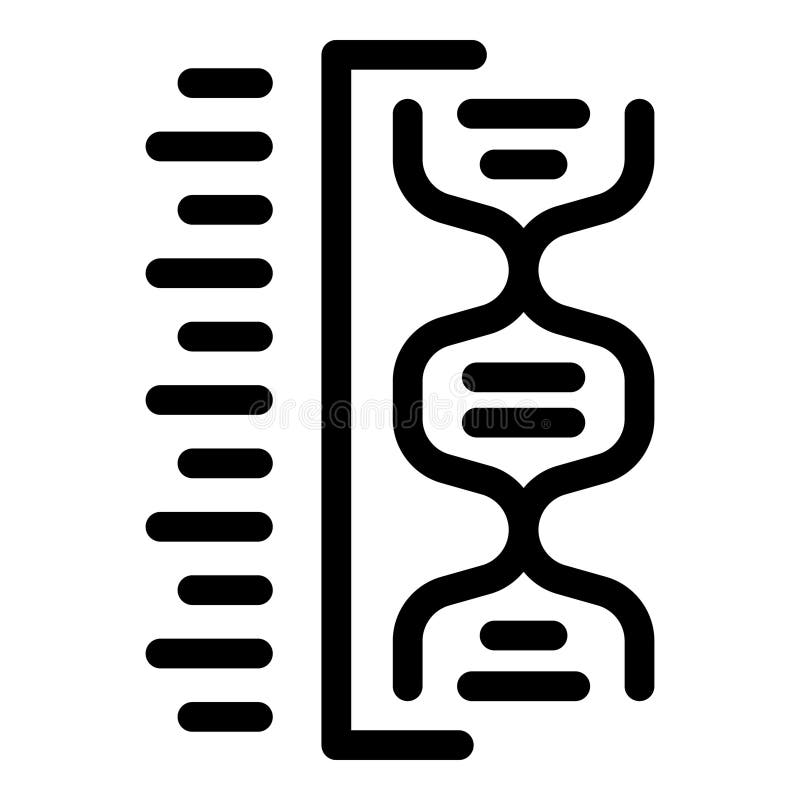Simple Icon of a Dna Strand Being Analyzed Stock Illustration ...