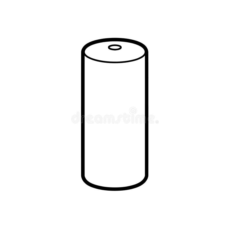 A Simple Icon of an Elongated Cylinder. Stock Vector - Illustration of ...
