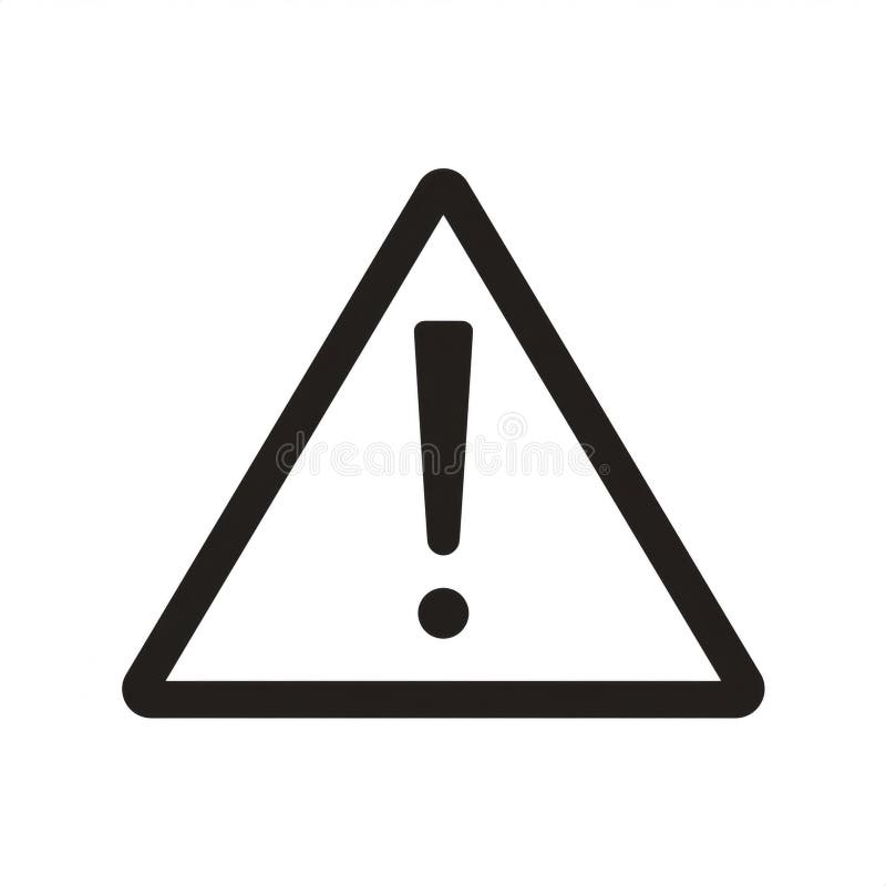 Simple Icon of an Exclamation Point Inside a Triangle, Conveying ...