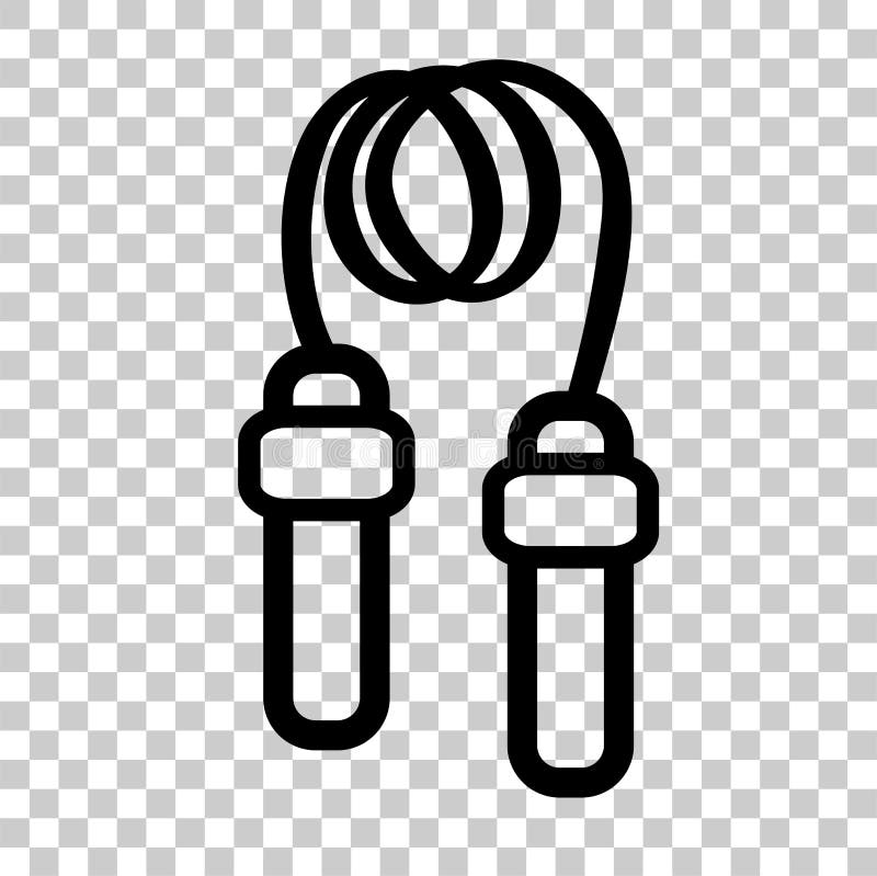Simple Icon, Jumping or Skipping Rope at Transparent Effect Background ...