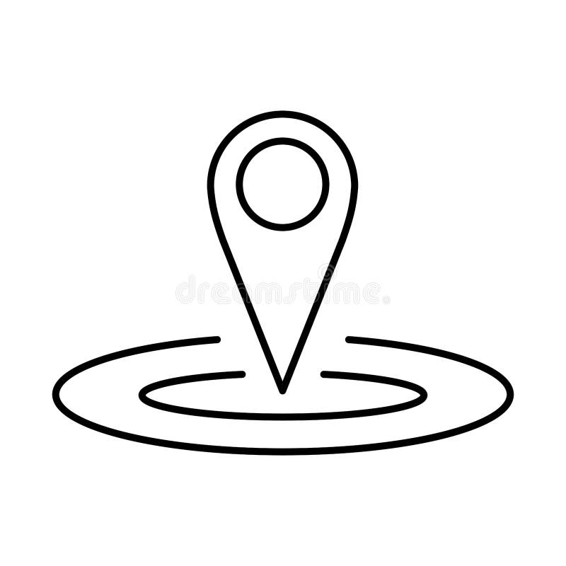 A Simple Icon of a Location Point on the Map or on the Terrain Stock ...