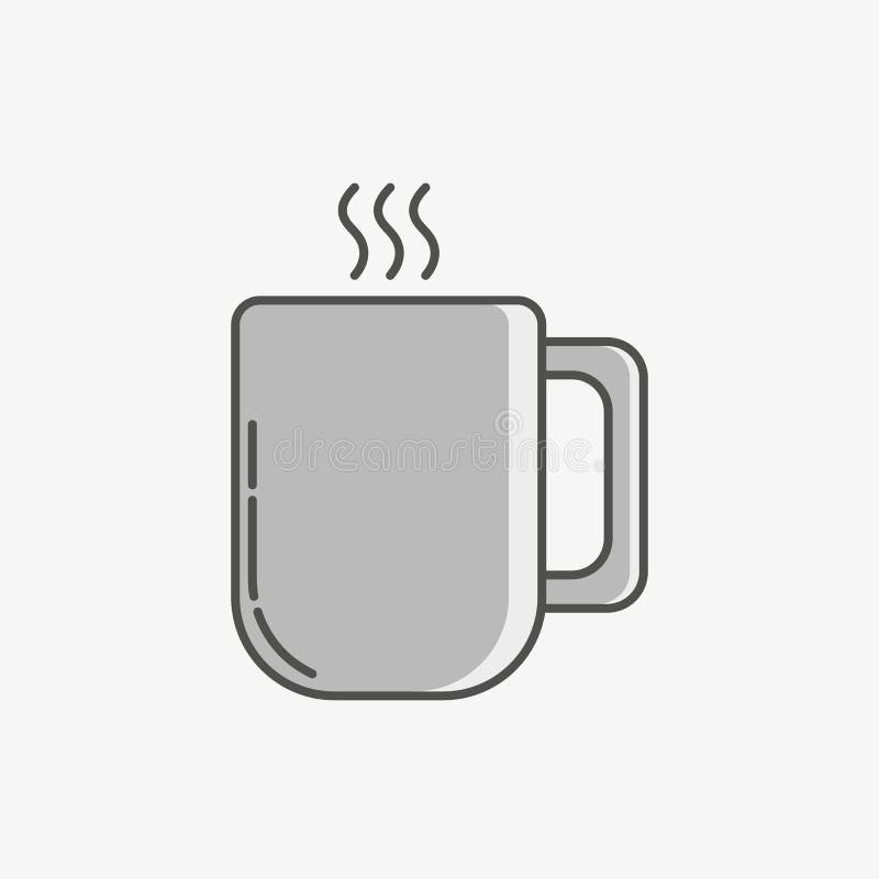 A Simple Icon of a Mug with Hot Drink. Stock Vector - Illustration of ...