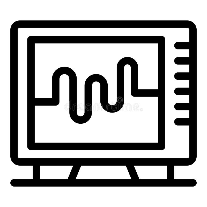Oscilloscope Showing Sinusoidal Signal Icon For Electronics Projects