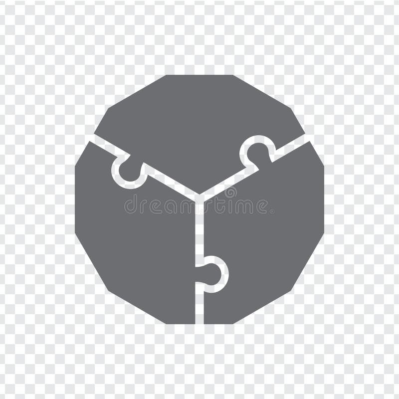 Simple Icon Polygon of Twelve Corners Puzzle in Gray. Simple Icon ...
