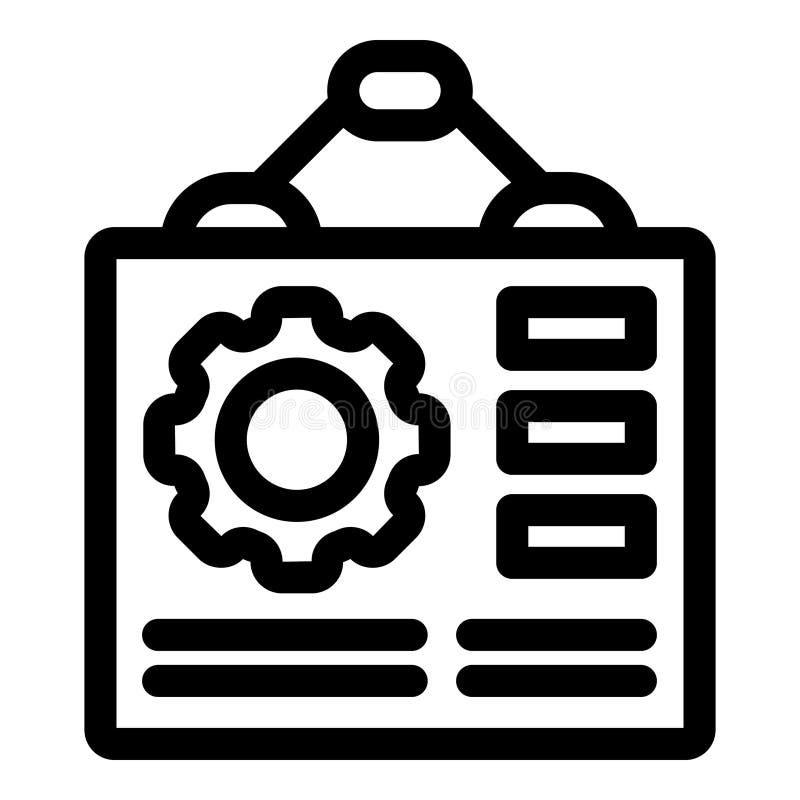 Project Management Board Presenting Strategy with Gear Icon Stock ...