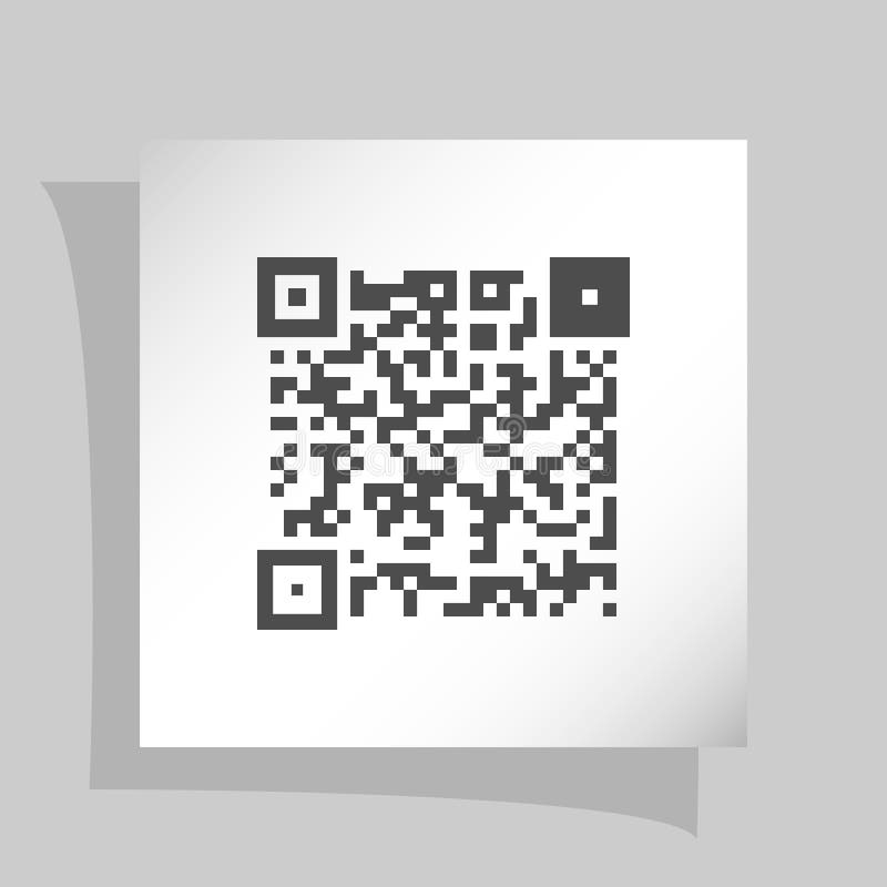 Simple icon QR code stock illustration. Illustration of retail - 85713937