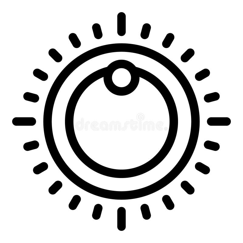 Round Control Knob with Lines Spreading Outward Representing Power and ...
